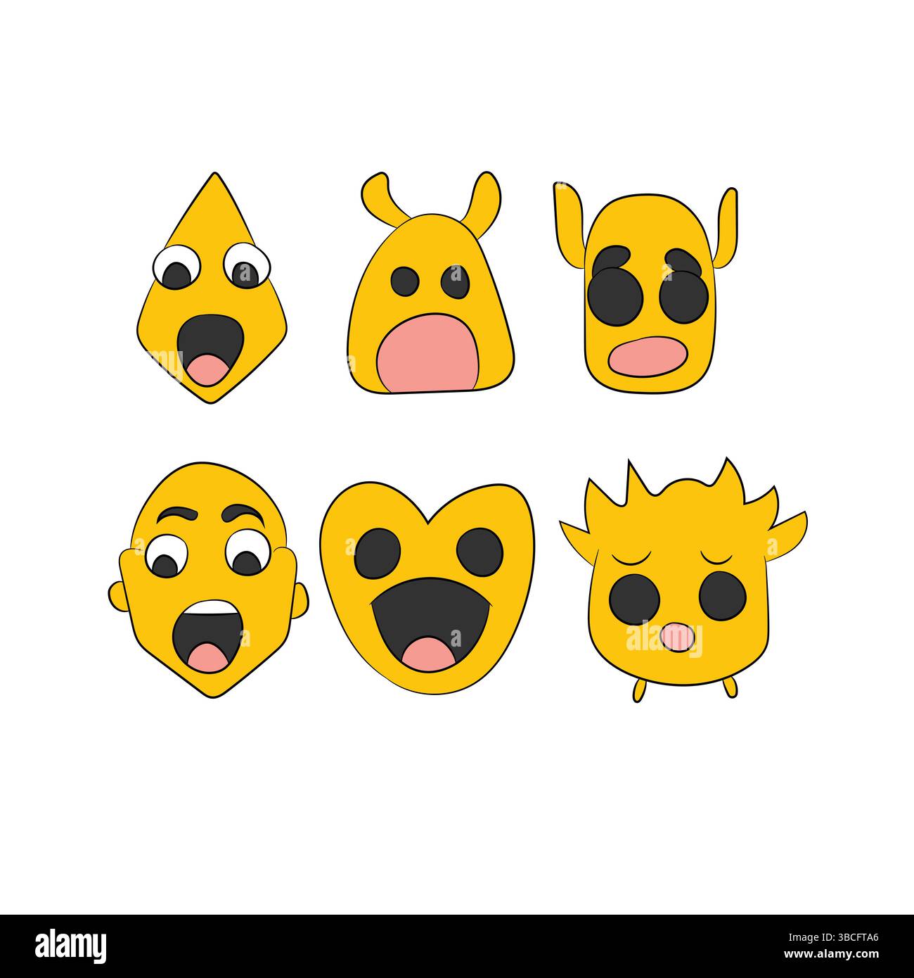 cartoon face emoticon Stock Vector Image & Art - Alamy