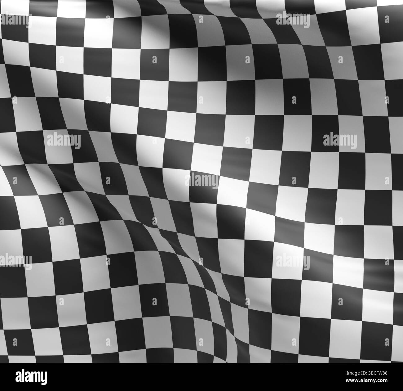 Waving racing flag using as background, 3d rendering concept background ...