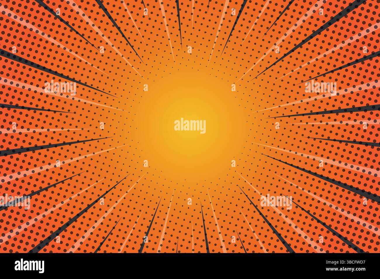 Comic background, Pop art texture. Starburst cartoon style. Aname ...