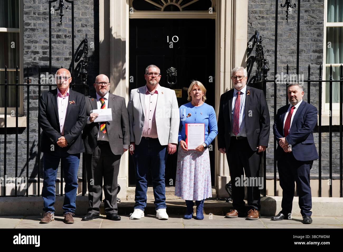 Infected blood campaigners and representatives from Haemophilia ...
