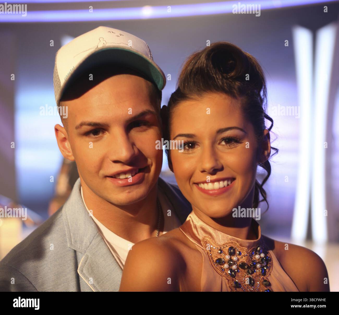 DSDS winner 2011 Pietro Lombardi and Sarah Engels in a duet on the MDR ...