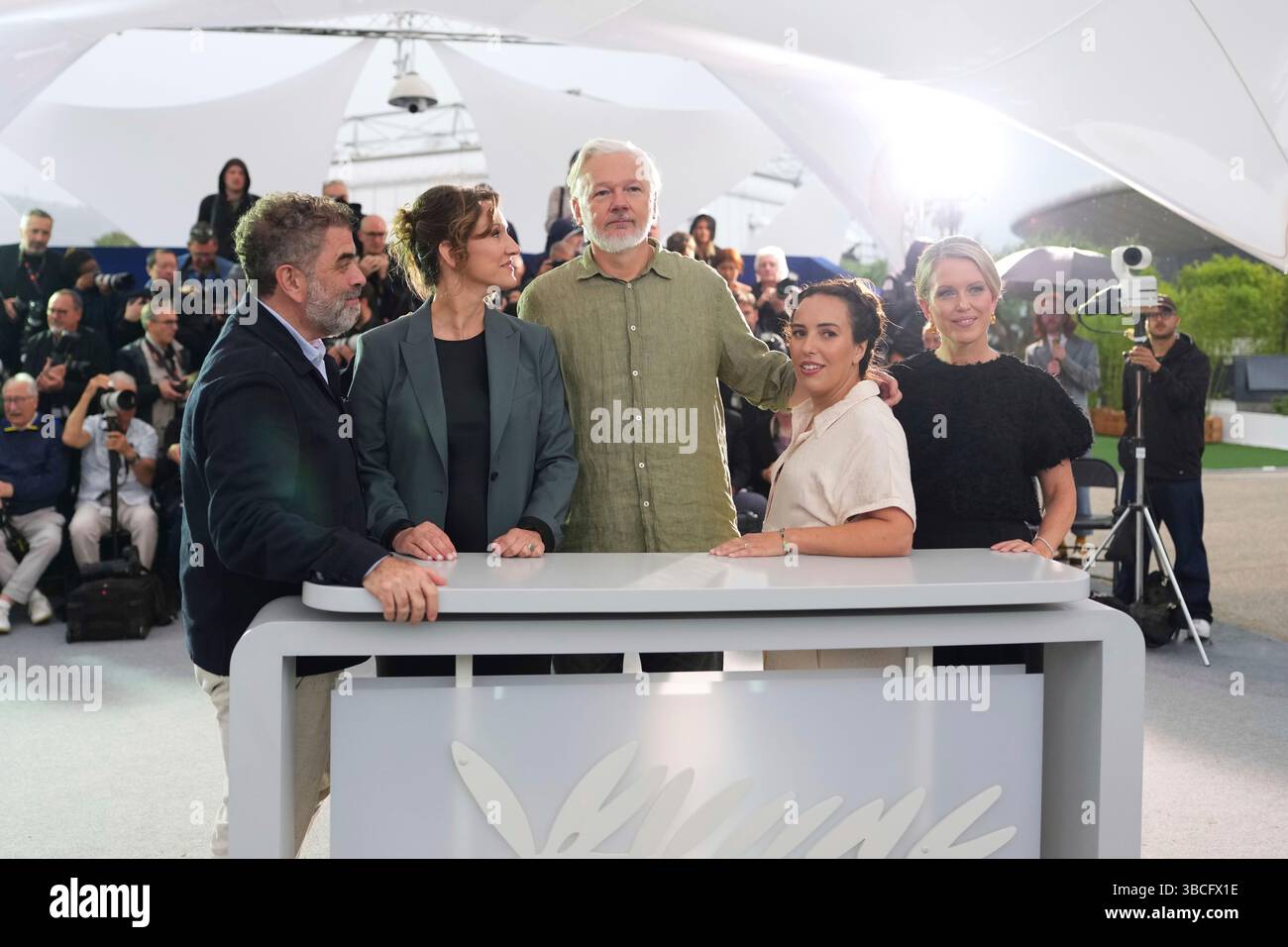 Director Eugene Jarecki, from left, producer Kathleen Fournier, Julian ...