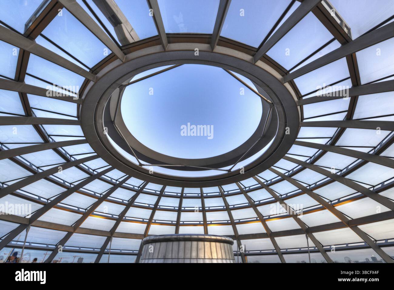 Reichstag in Berlin, the photo shows the dome of the Reichstag with the ...