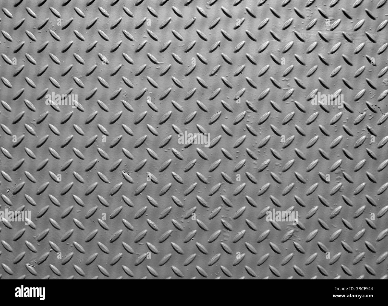 Grey steel metal plate with painted surface and industrial safety ...
