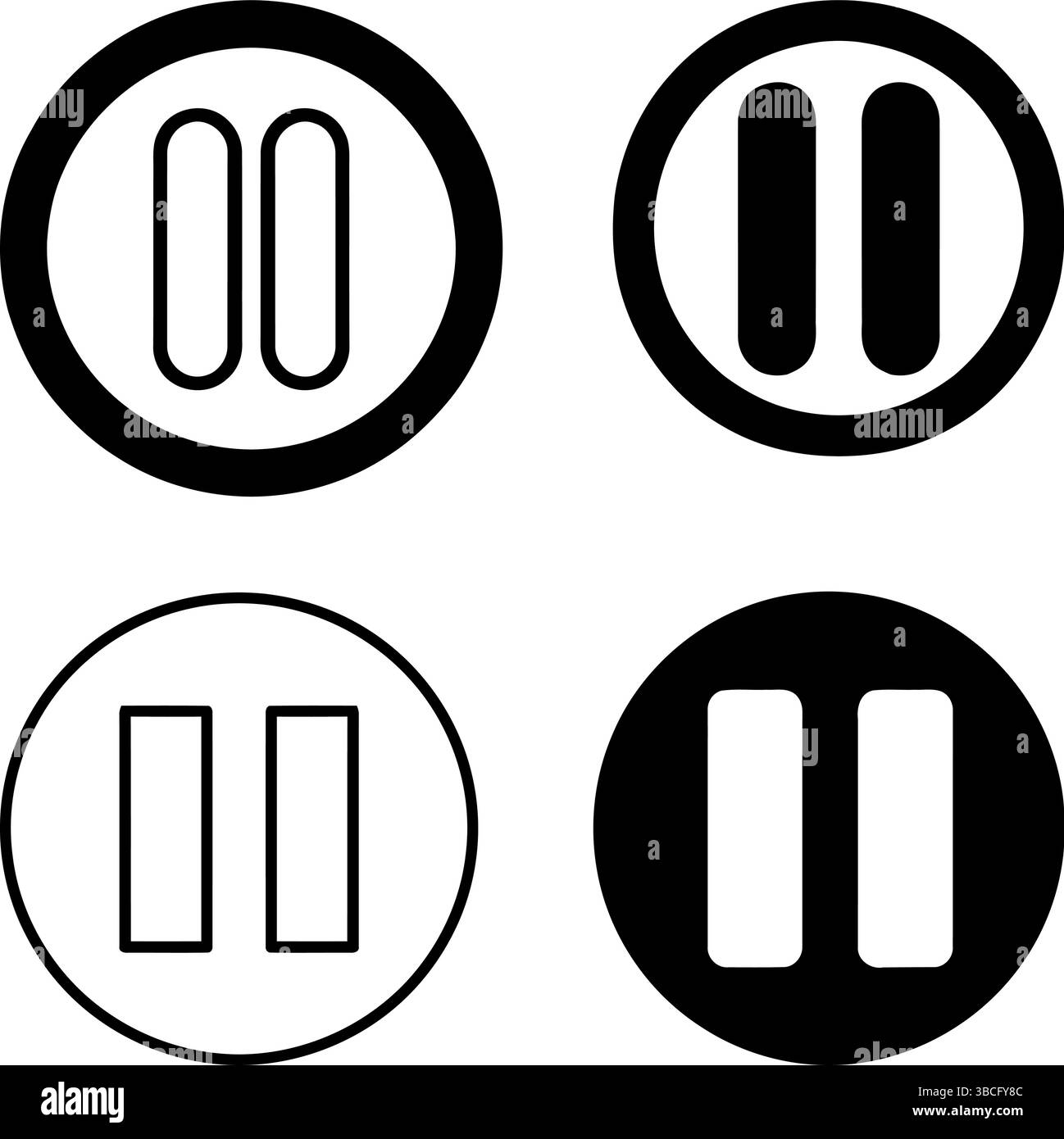 User interface pause Stock Vector Images - Alamy