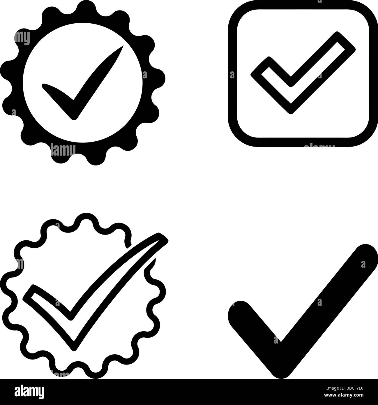 10 Approved/Check Mark Icons Set: Simple Vector Graphics Stock Vector Image & Art - Alamy
