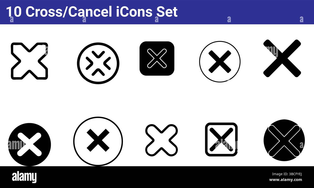 Minimalist cancel icon hi-res stock photography and images - Alamy