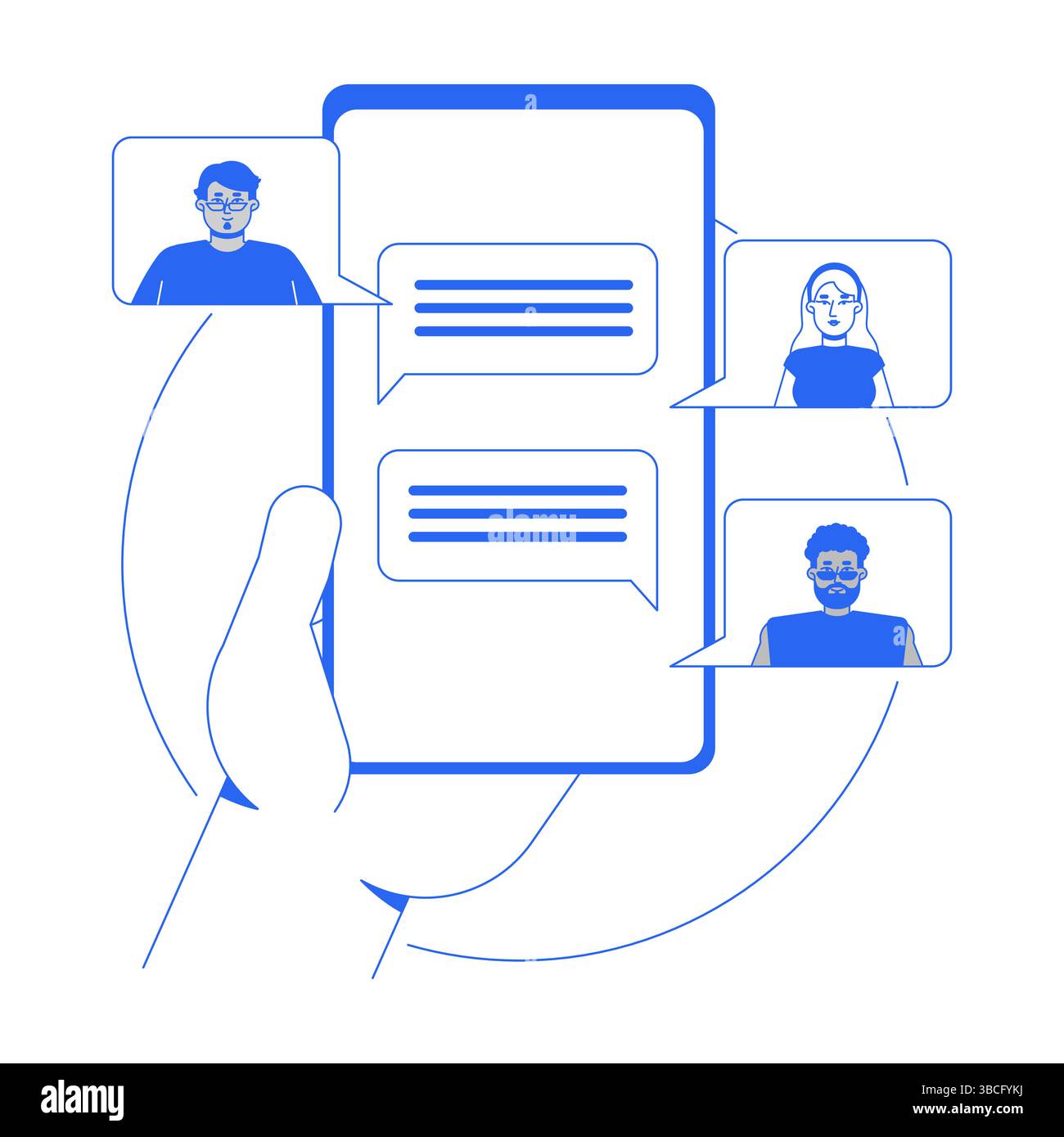 Chat in group editable Stock Vector Images - Alamy