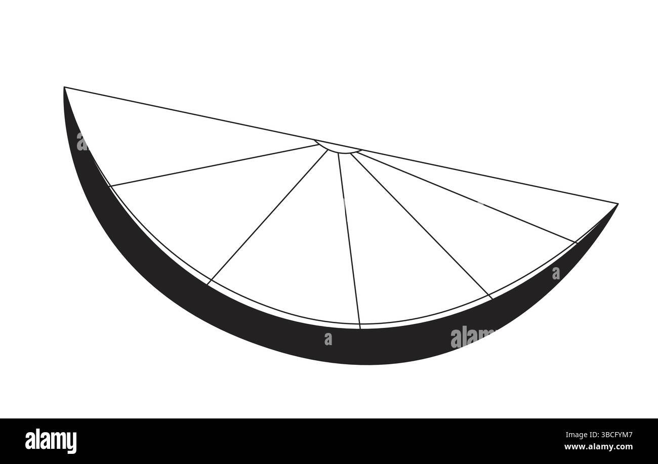 Lemon wedge 2D line object Stock Vector Image & Art - Alamy