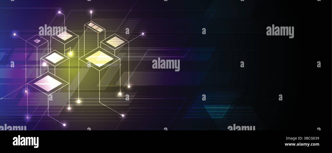 Technology data an network connection visual business background Stock ...