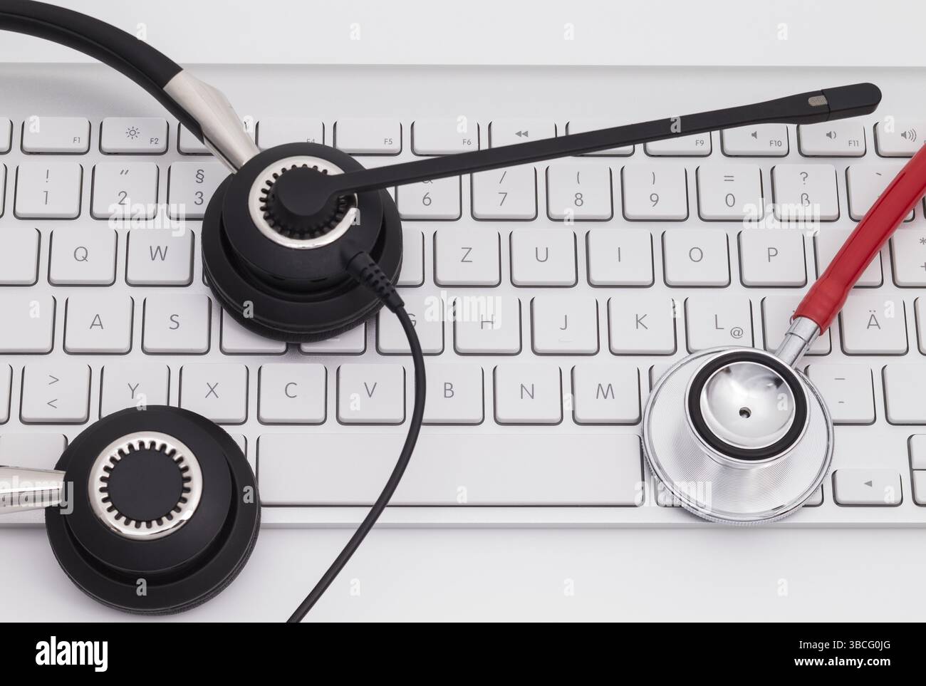 Microphone headset on table hi-res stock photography and images - Alamy