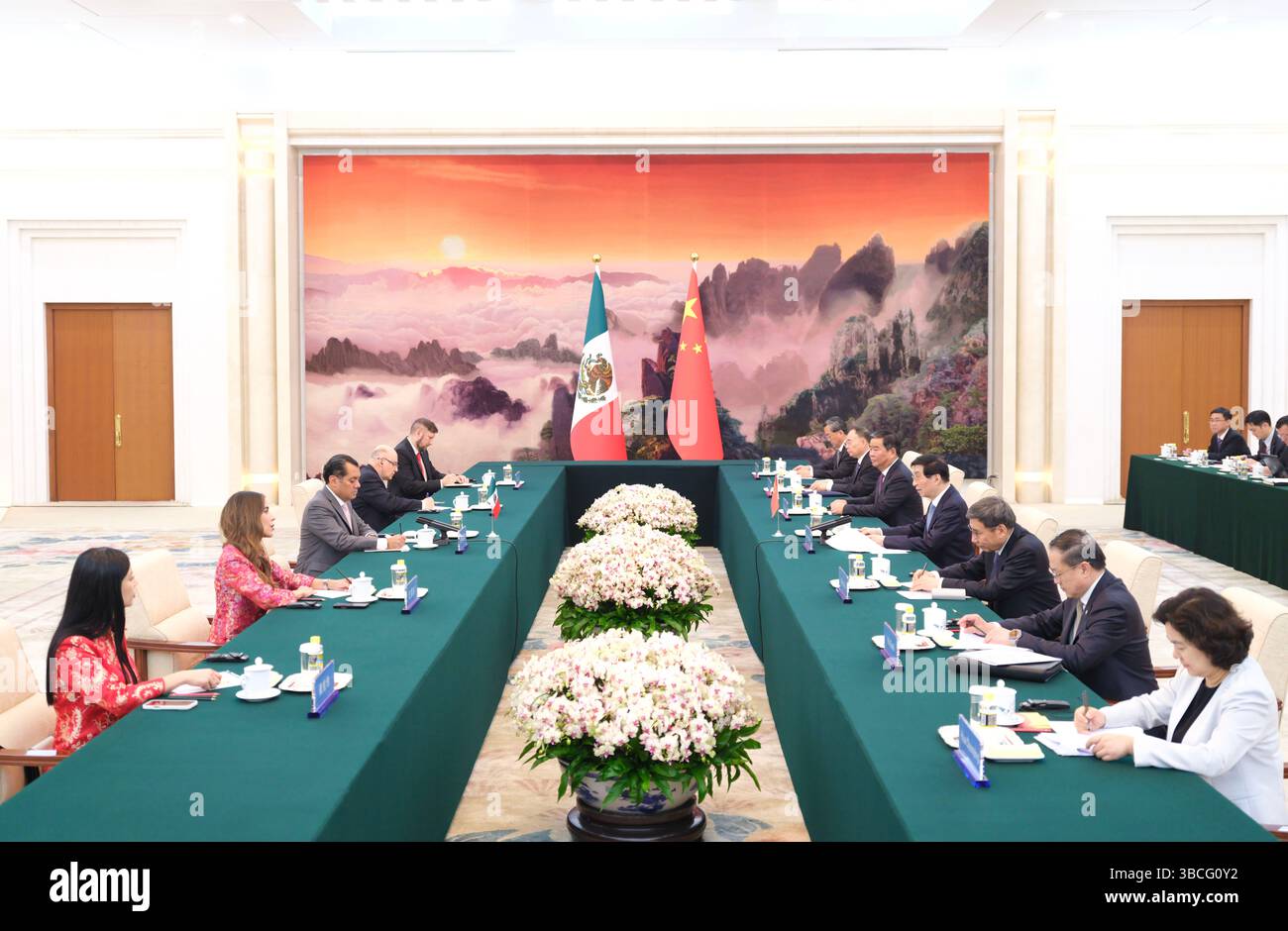 Beijing, China. 20th May, 2025. Wang Huning, chairman of the National ...