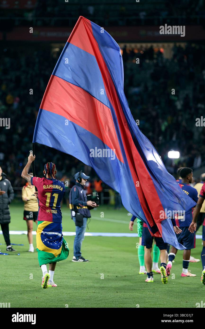 Barcelona, Spain. 18th, May 2025. Raphinha (11) of FC Barcelona seen in ...