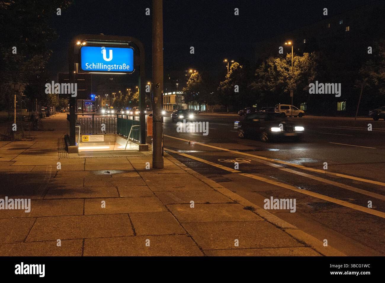 Entrance & Exit of Underground U-Bahn U5 Station Schillingstrasse on ...