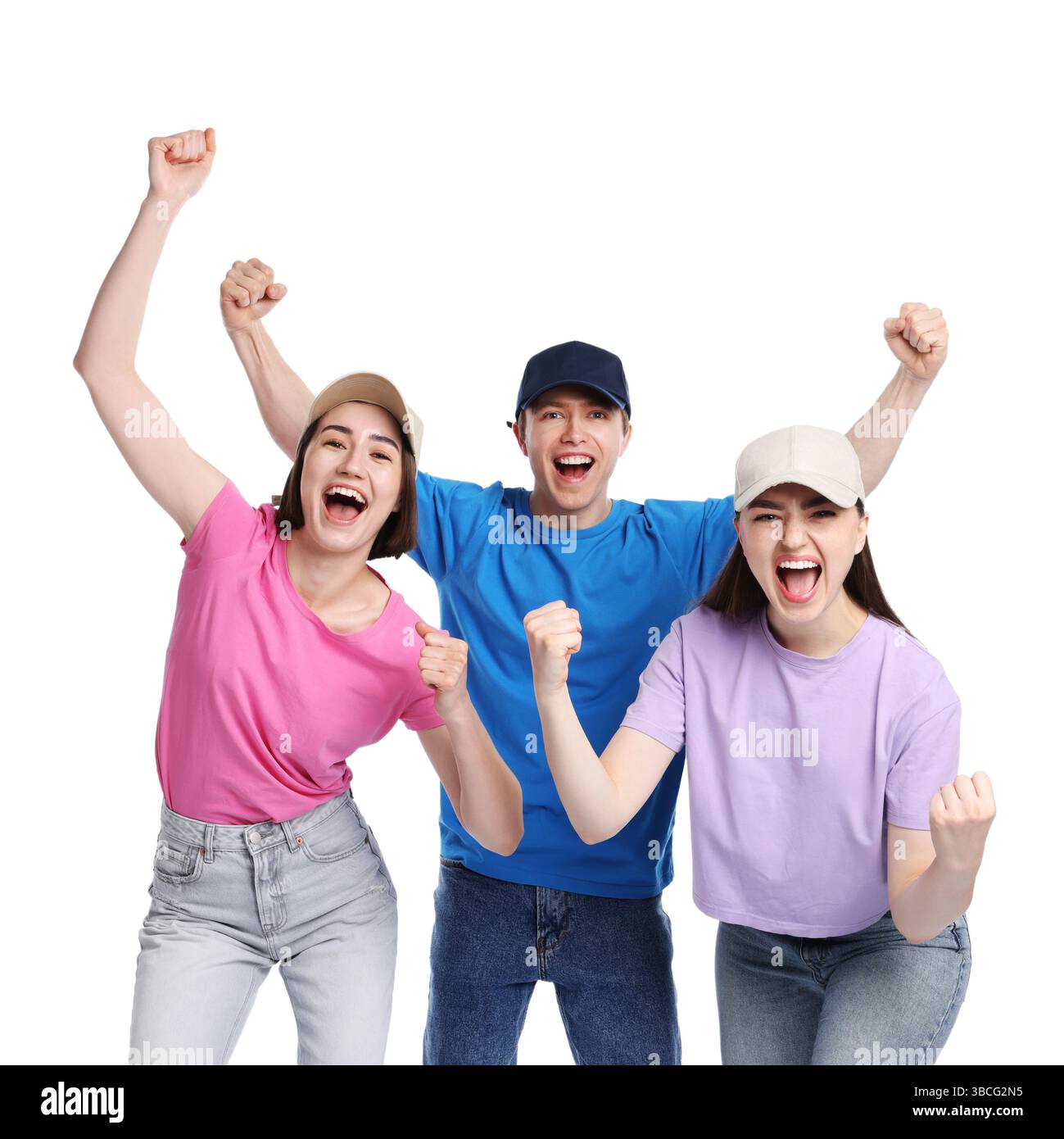 Group portrait smiling friends celebrating Cut Out Stock Images ...