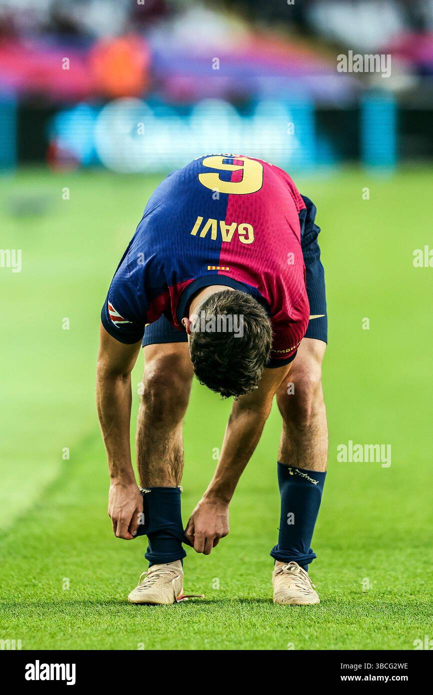 Barcelona, Spain. 18th, May 2025. Gavi (6) of FC Barcelona seen during ...