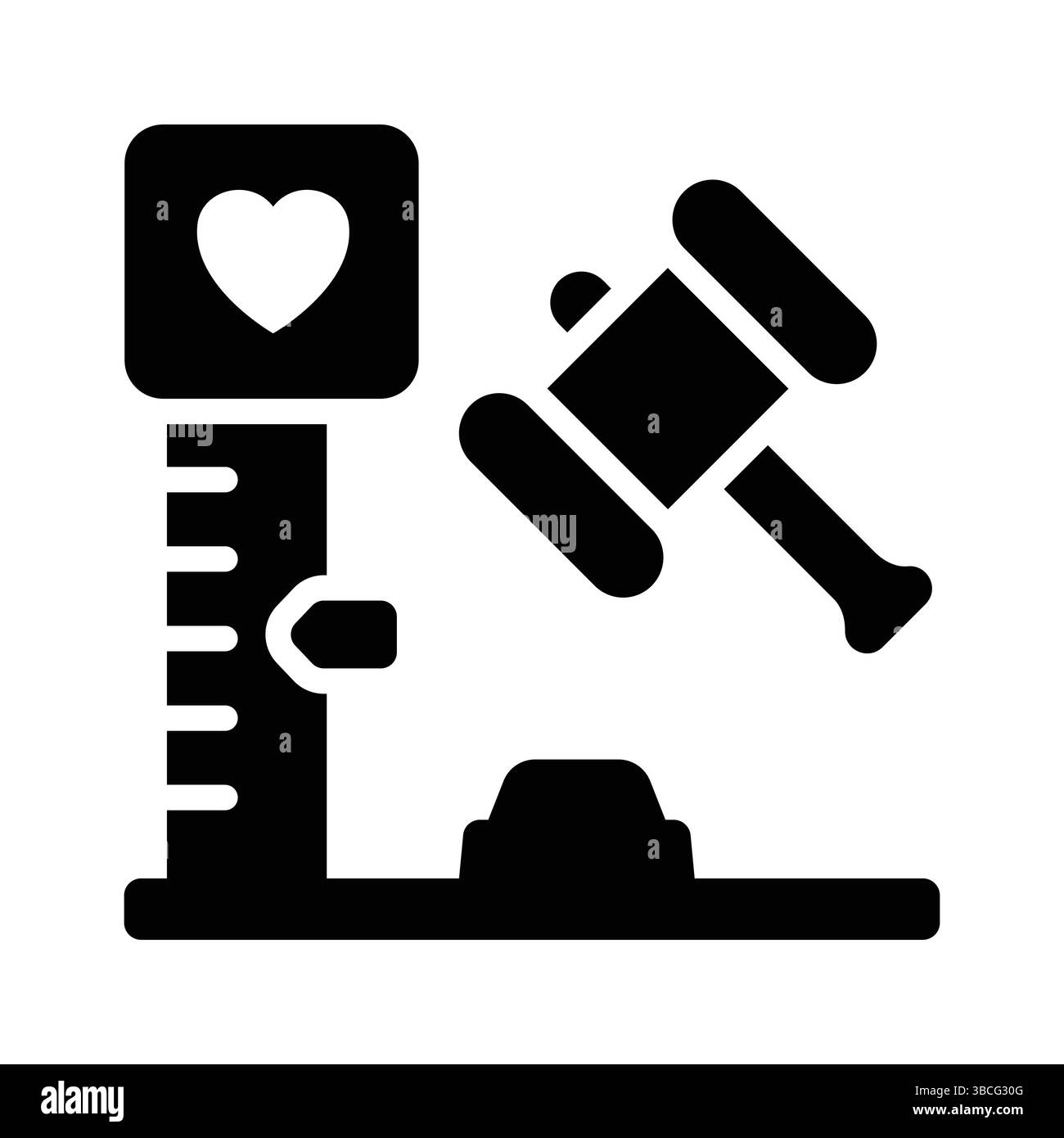 Hammer game, strength tester vector design Stock Vector Image & Art - Alamy