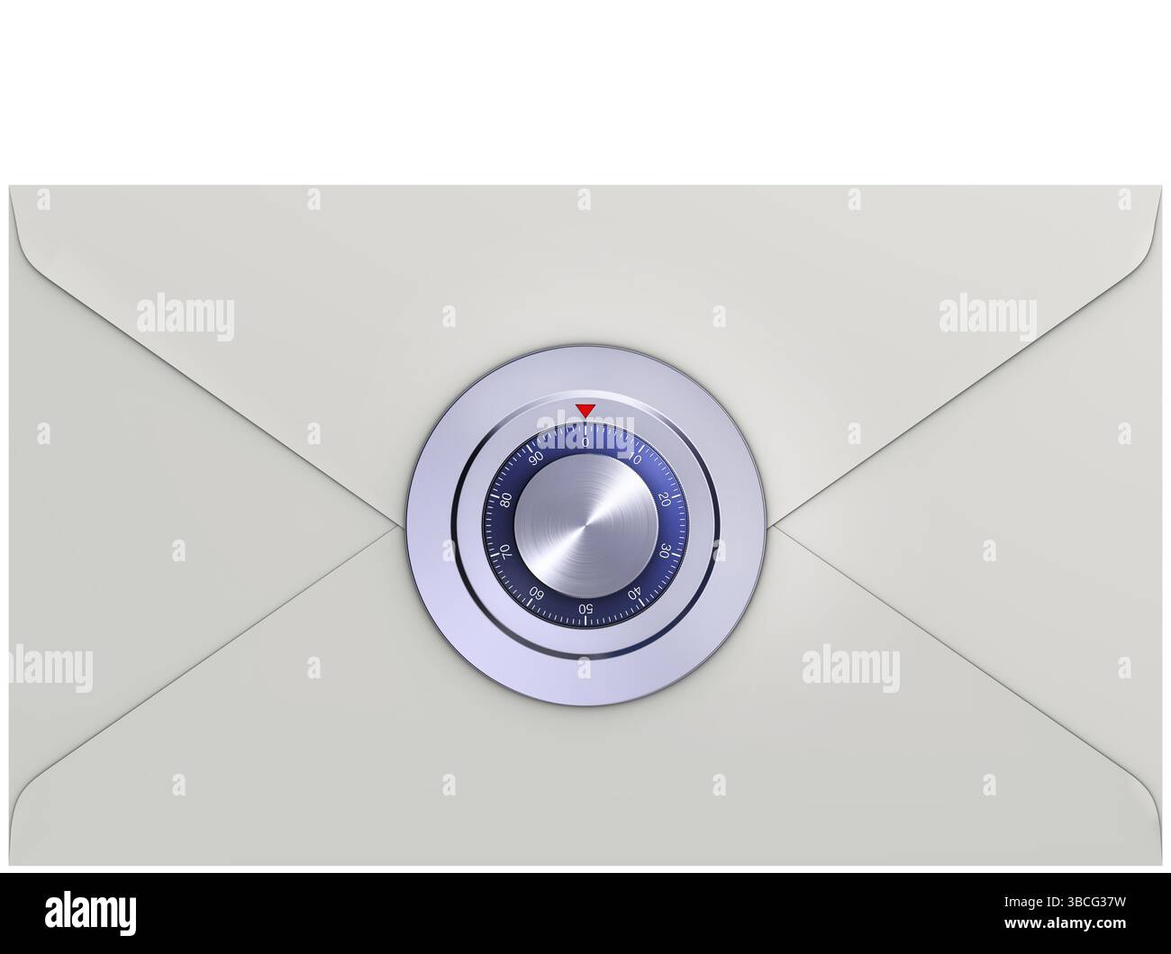 3D illustration of a locked letter Stock Photo - Alamy