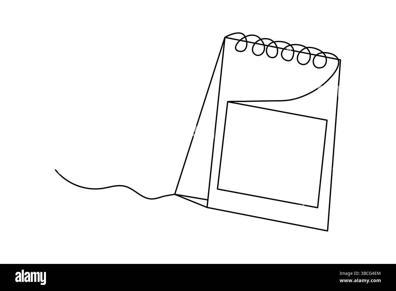 Continuous one line art drawing of table calendar vector icon Stock ...