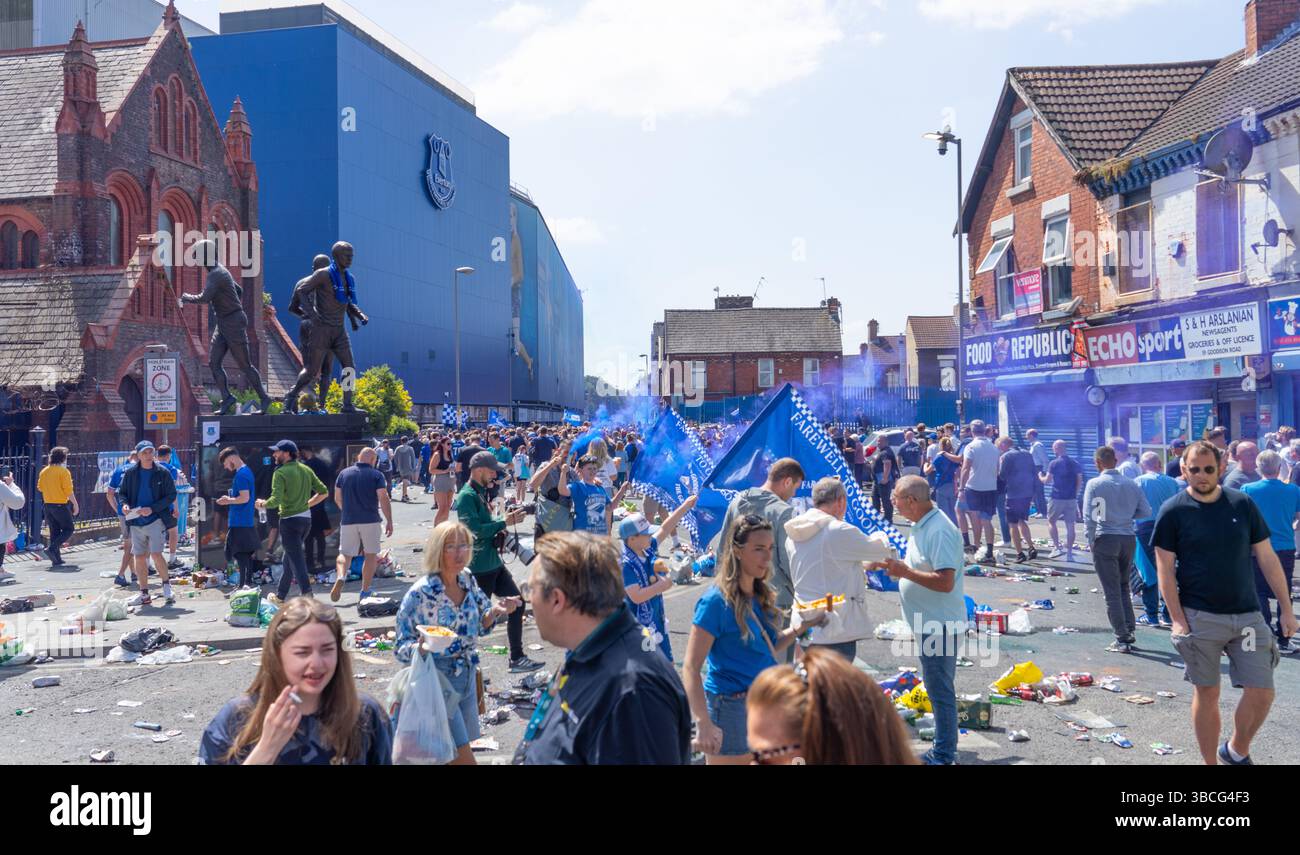 Goodison Park on the day of the last ever men's game at the home of ...