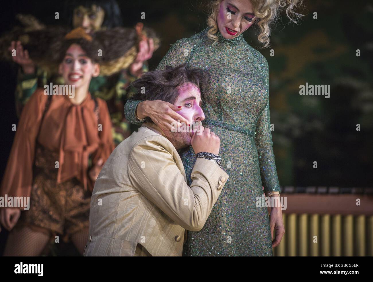 Production by Herbert Fritsch at the Schaubuehne Berlin with Bastian ...
