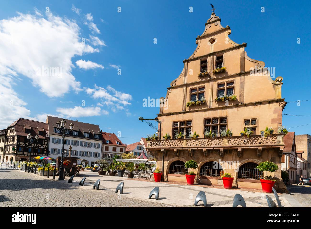 Viiew of town hall in Molsheim (Mutzig) in Renaissance style, former ...
