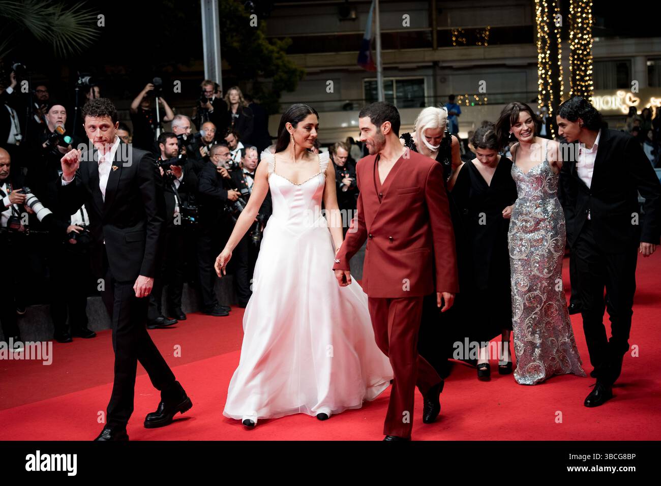 CANNES, FRANCE - MAY 19: Arnaud Chautard, Louai El Amrousy, Emma Mackey ...