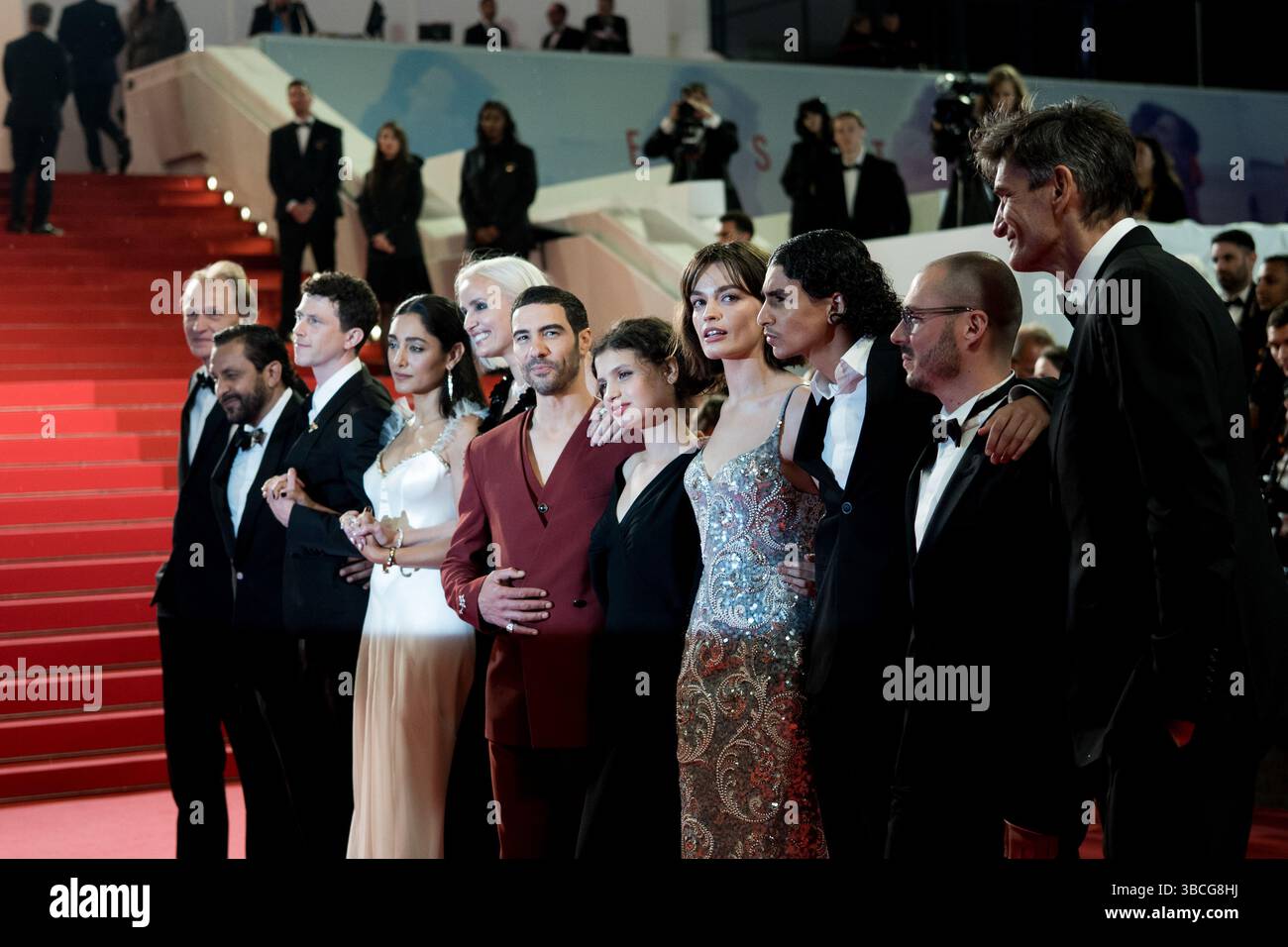 CANNES, FRANCE - MAY 19: Arnaud Chautard, Louai El Amrousy, Emma Mackey ...