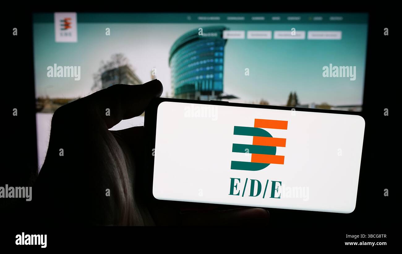 Germany. 24th Apr, 2025. In this photo illustration, a mobile phone ...