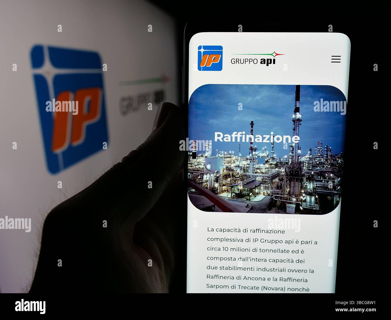 In this photo illustration, a cellphone with the web page of company ...