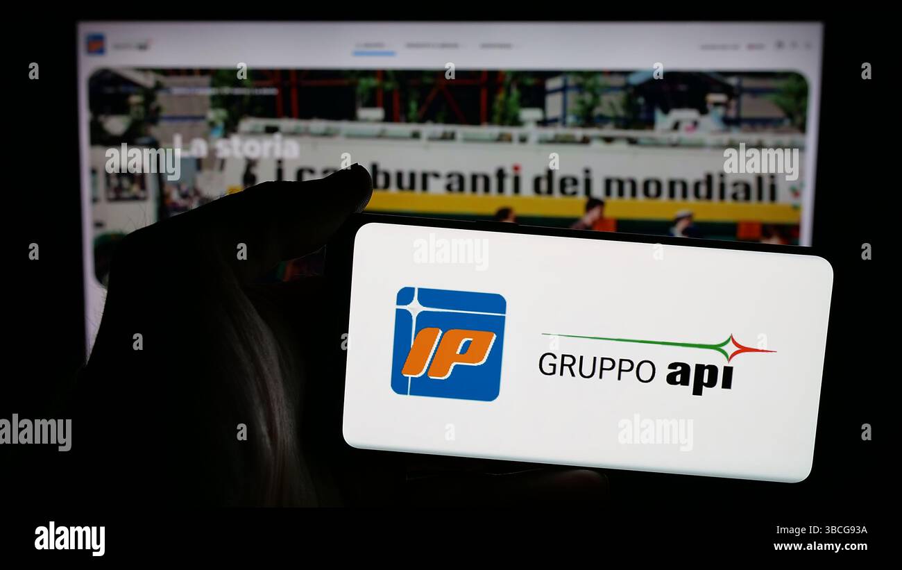 Germany. 24th Apr, 2025. In this photo illustration, a mobile phone ...