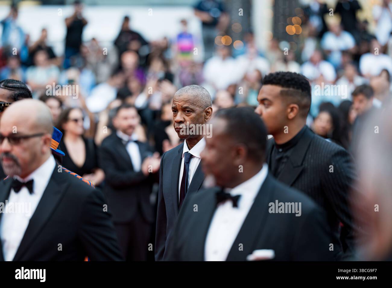 CANNES, FRANCE - MAY 19: Aubrey Joseph, Denzel Washington, Spike Lee, A ...