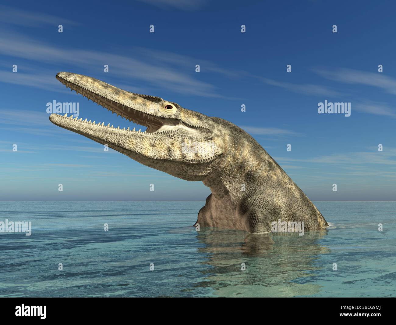 Prehistoric mosasaur Tylosaurus in the open sea Stock Photo - Alamy