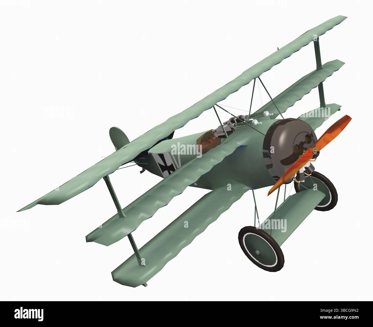 German fighter plane of World War I isolated on white background Stock ...