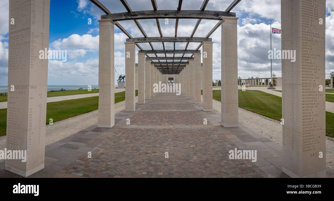 Vers-Sur-Mer, France - 05 16 2025: British Normandy Memorial. Roll of ...
