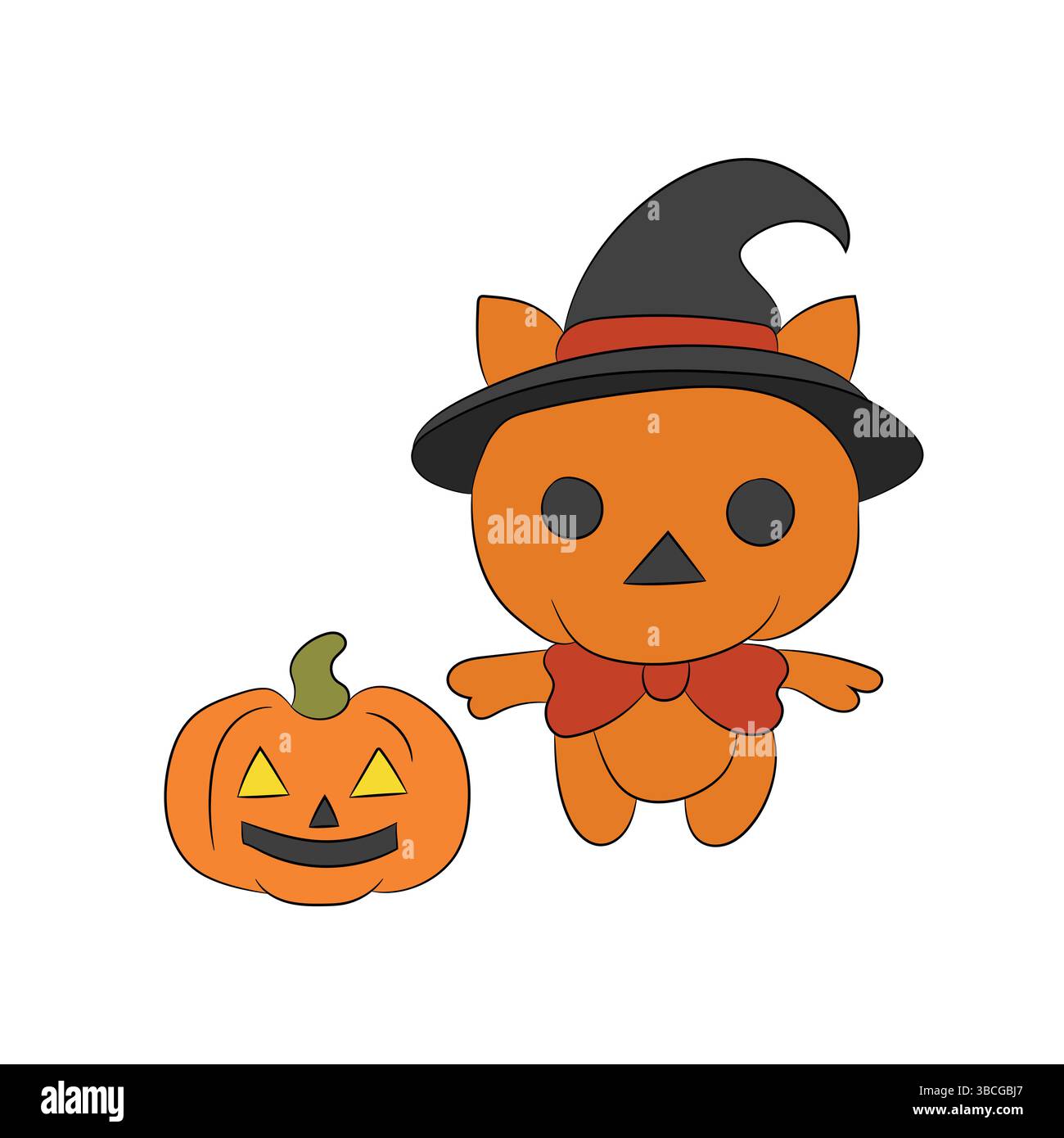 Halloween ghost bat pumpkin Cut Out Stock Images & Pictures - Alamy