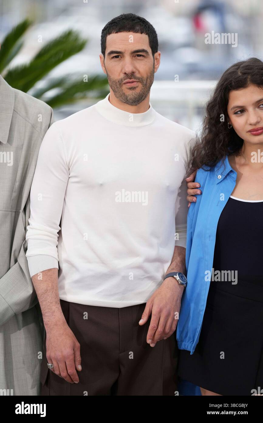 Tahar Rahim, from left, and Melissa Boros pose for photographers at the ...