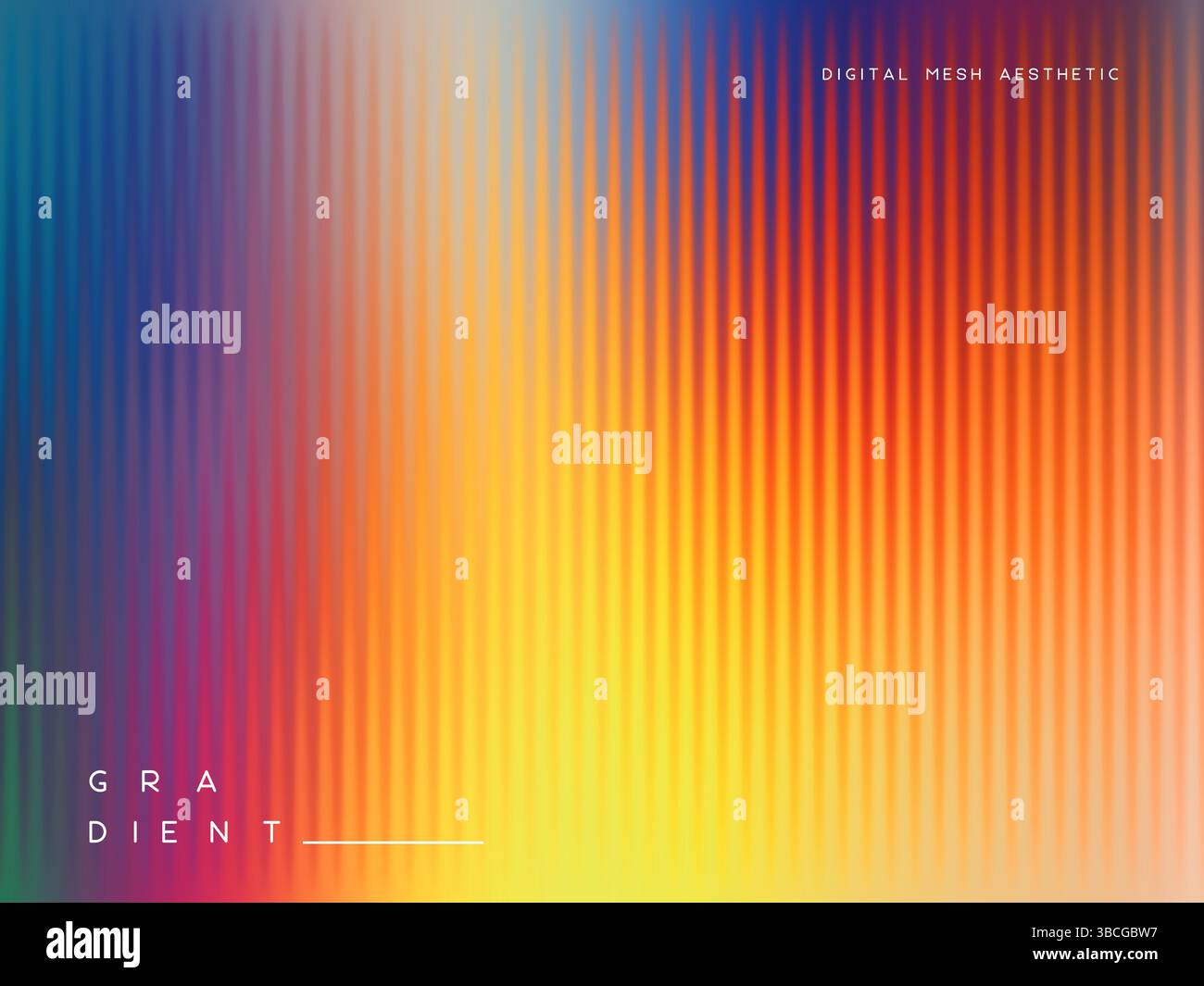 Vibrant Hot Gradient Mesh Background with Vertical Stripes Stock Vector ...