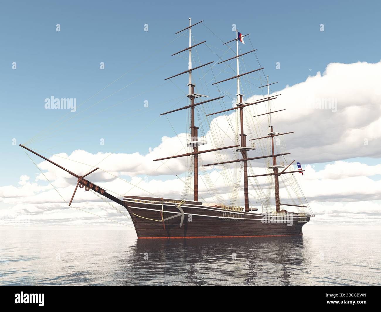 Clipper ship flying cloud hi-res stock photography and images - Alamy