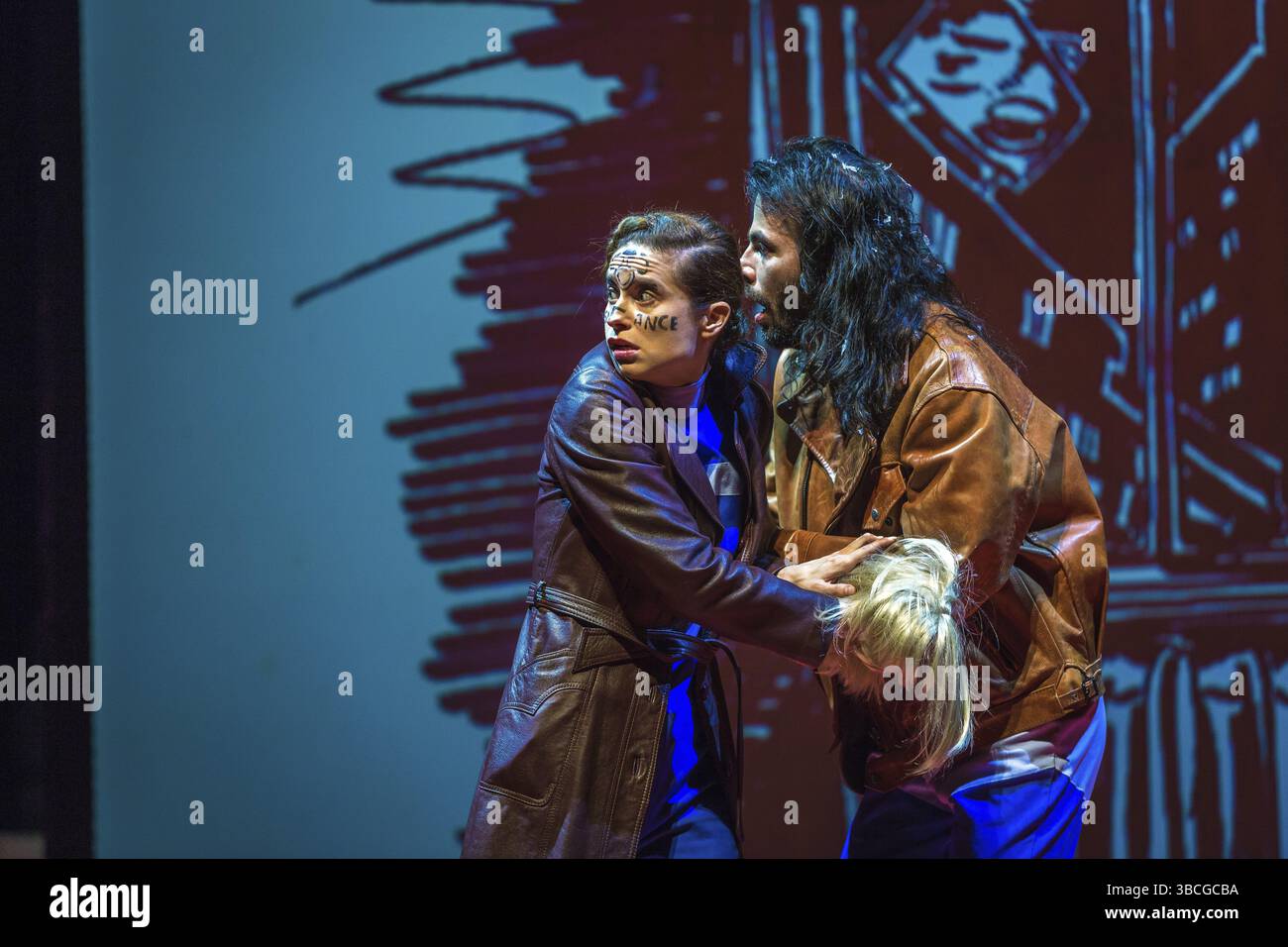 In a production by the Gorki Theatre (Berlin) with Mazen Aljubbeh, Jonas Dassler, Lea Draeger ...