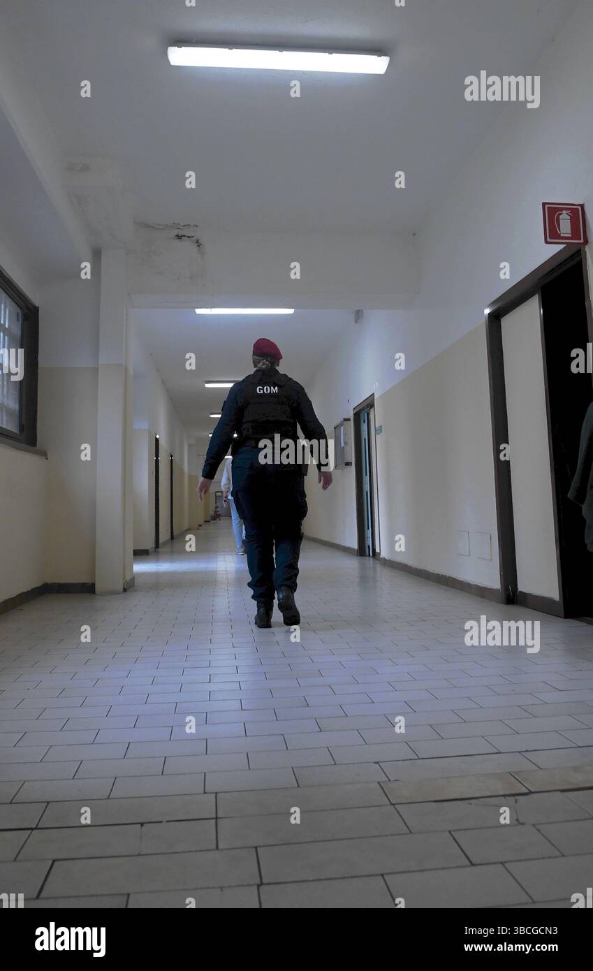Milan, Italy. 20th May, 2025. Milan, Opera Prison, bunker courtroom ...