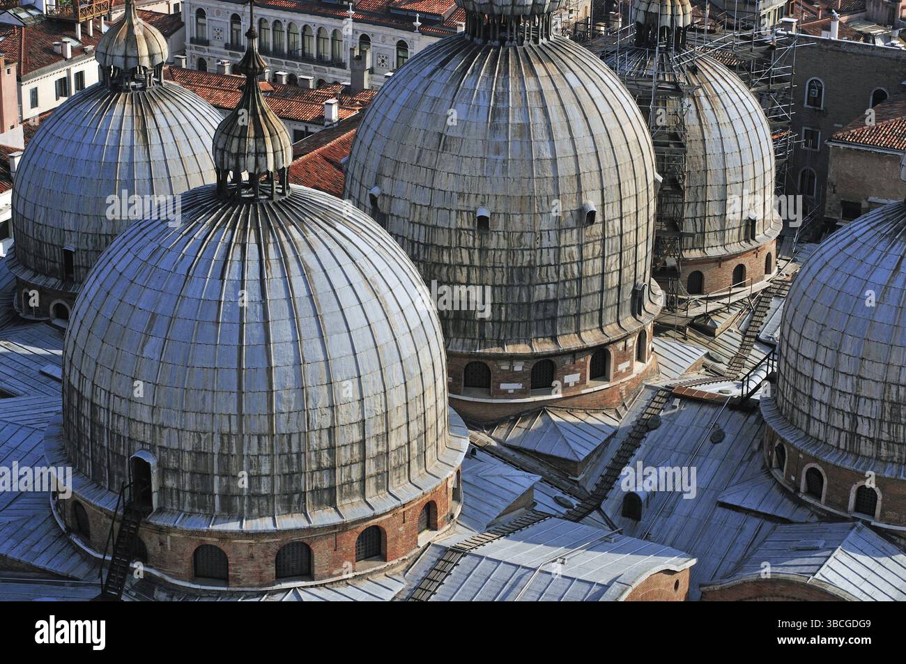The Basilica San Marco has the ground plan of a Greek cross and is ...