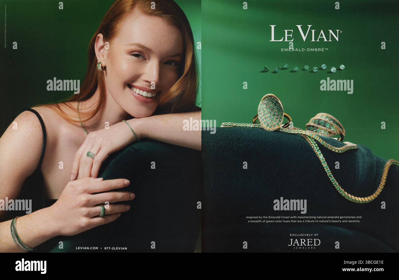 Fashion and lifestyle magazine May 2025 issue advert, USA Stock Photo ...