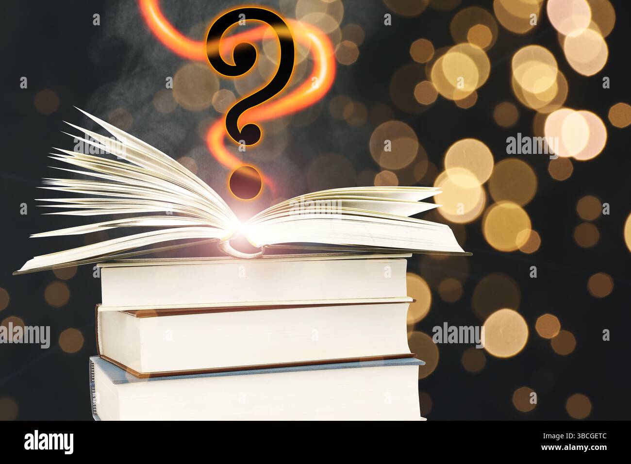 Question mark above open hi-res stock photography and images - Alamy