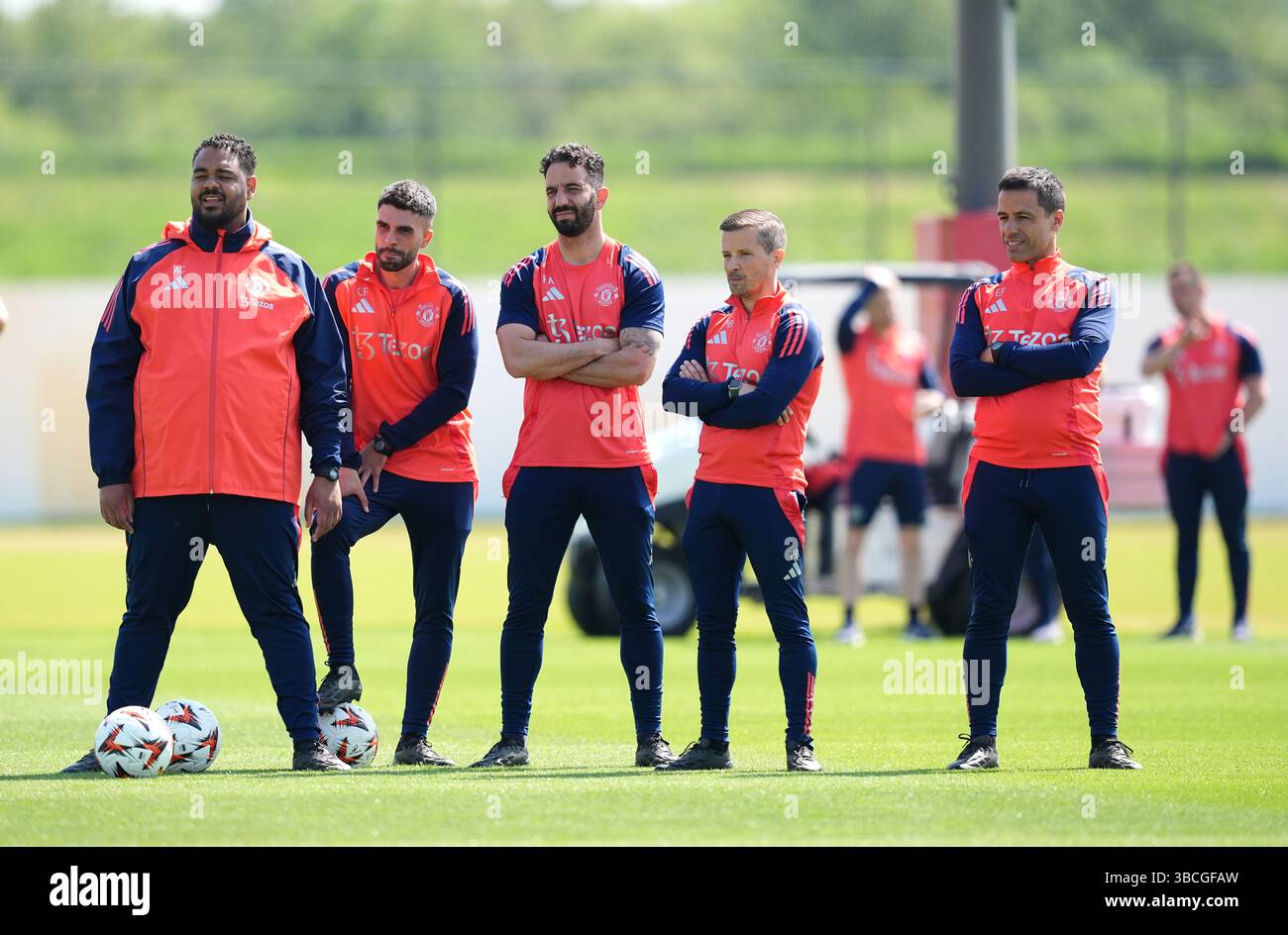 (left to right) Manchester United assistant coach Adelio Candido ...