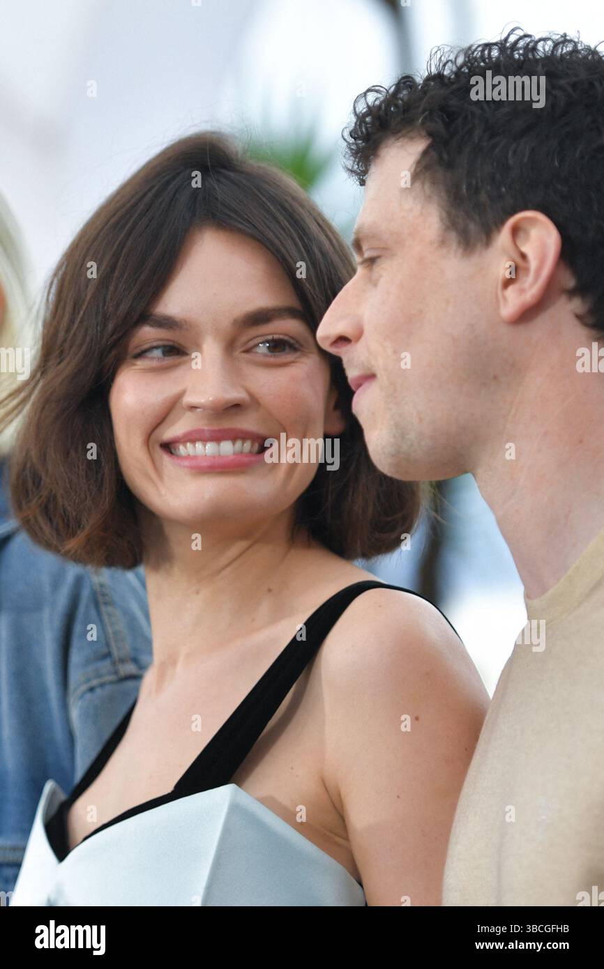 Cannes, France. 20th May, 2025. Emma Mackey and Finnegan Oldfield ...