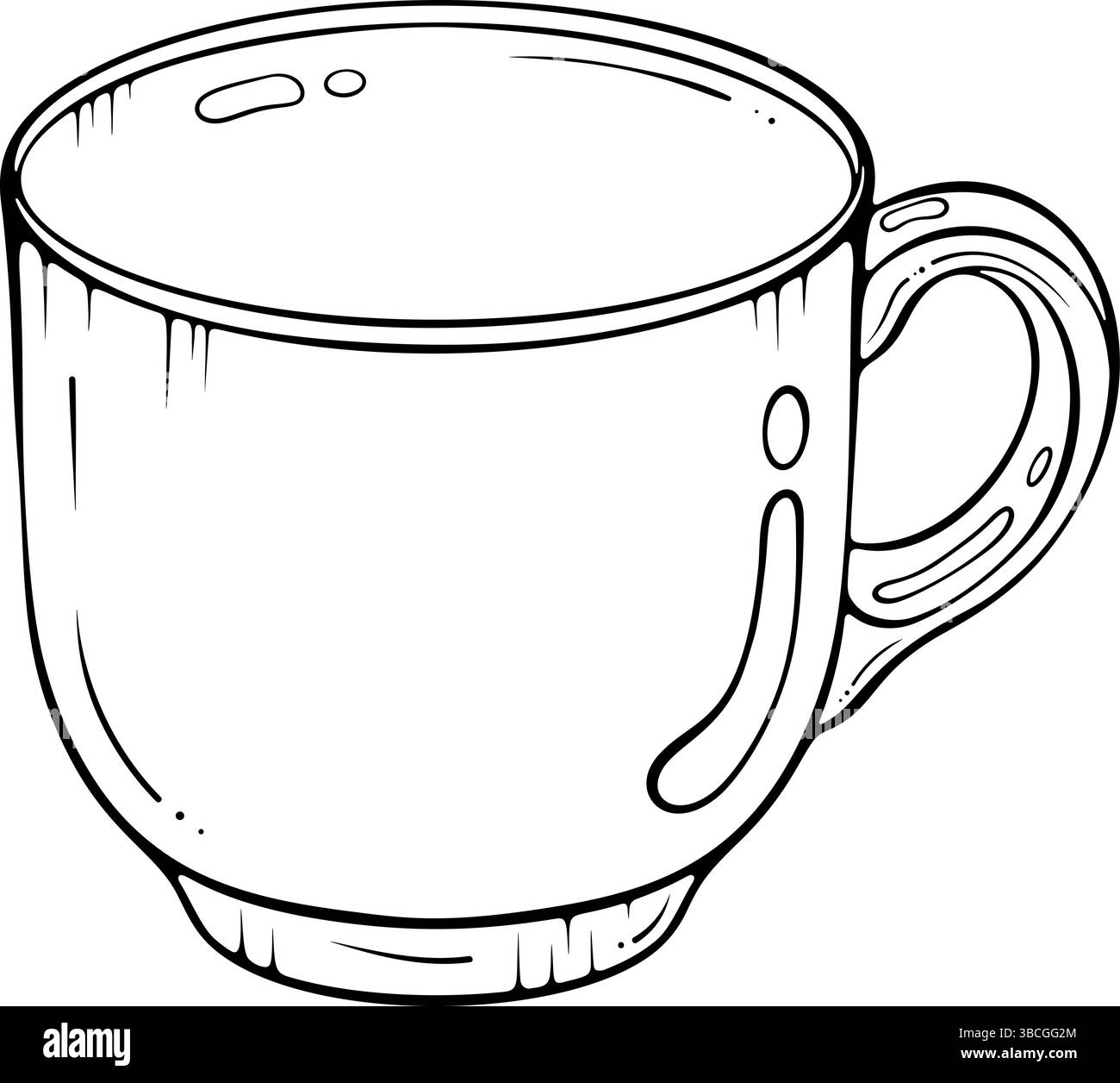 Ceramic cup line art Stock Vector Images - Alamy