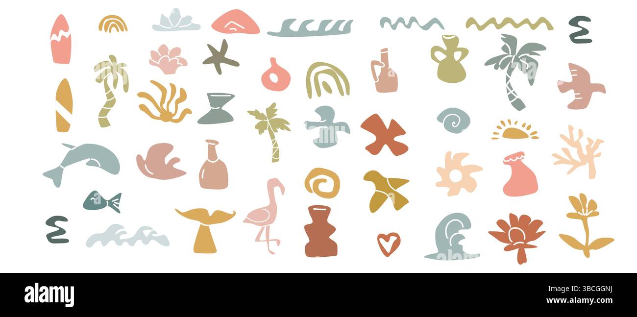 Coastal summer colors Stock Vector Images - Alamy