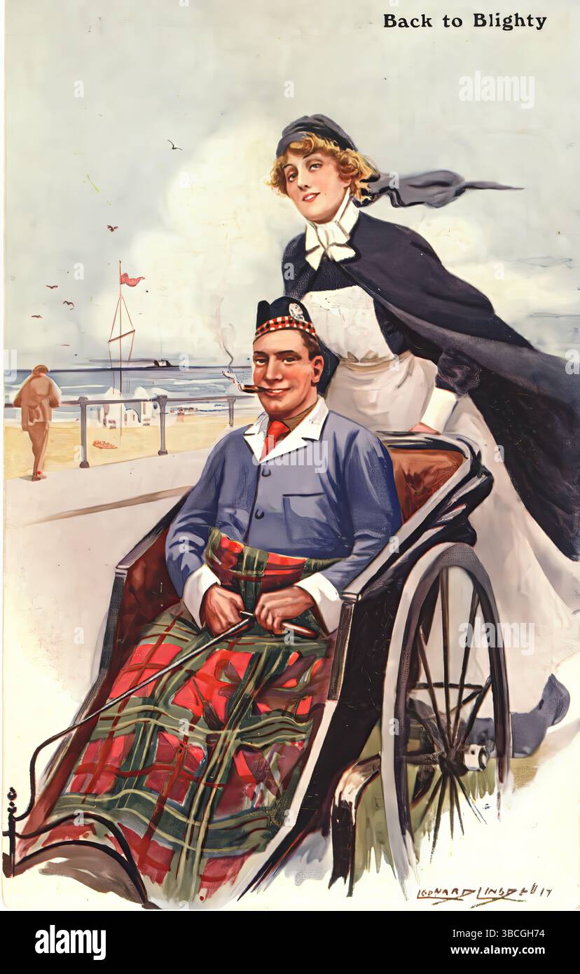 Back to Blighty - Historical Medical Illustration Stock Photo - Alamy