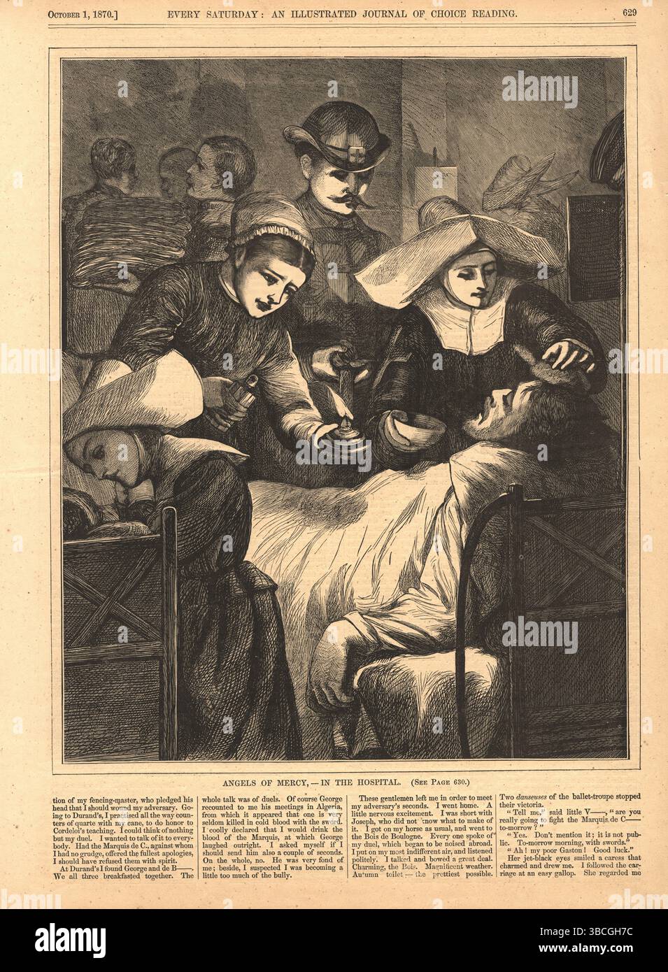 Angels of mercy, in the hospital - Historical Medical Illustration ...
